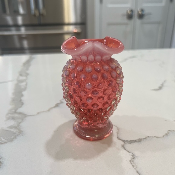 Fenton | Accents | Vintage Fenton Hobnail Pink Opalescent Bud Vase 4 ...